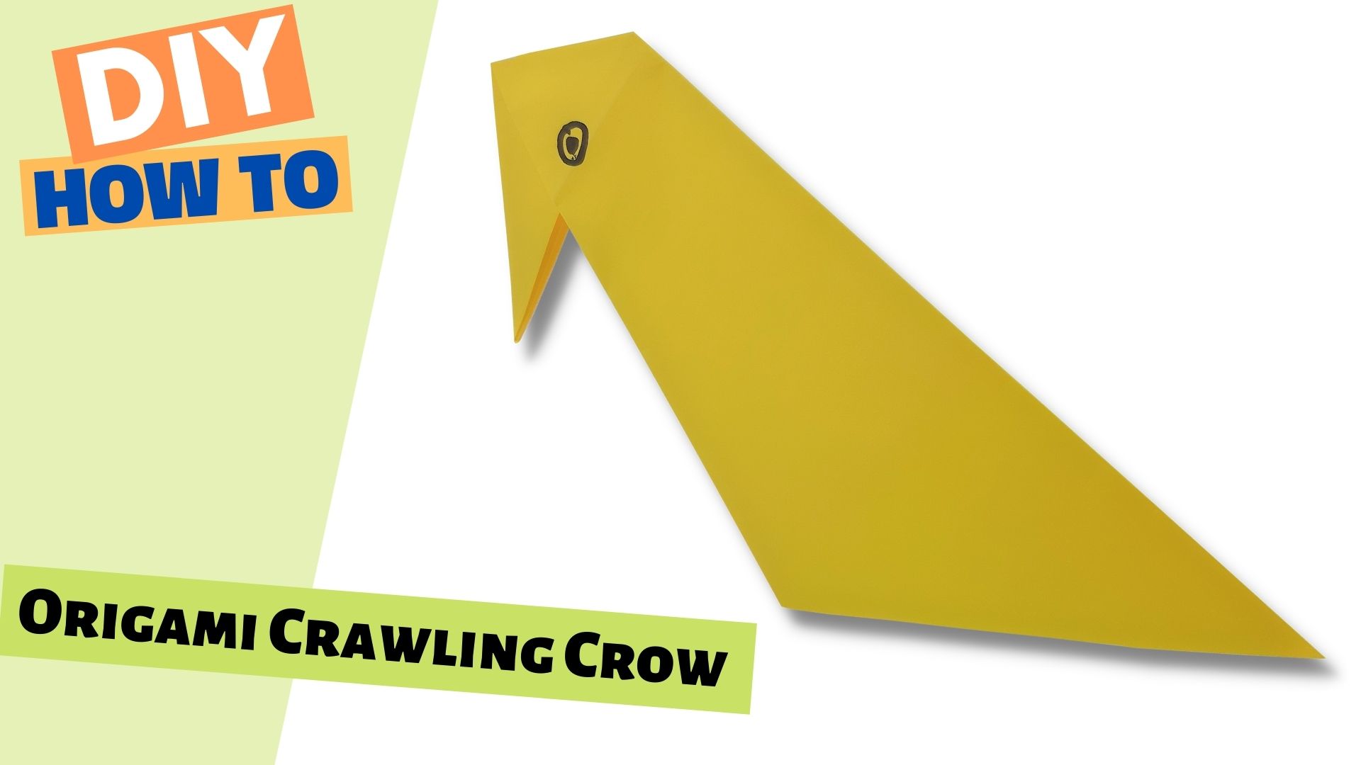 MOVING Origami CRAWLING CROW! | SIMPLE Paper Crow for Kids + FREE PDF ...